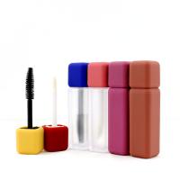 China Length 75mm Rubber Frosted Plastic Mascara Tube 5ml for sale