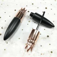 China Painting PMMA Cap Crown Black And Gold Plastic Mascara Tube 20g for sale