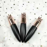 China Painting PMMA Cap Crown Black And Gold Plastic Mascara Tube 20g for sale