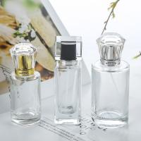 China Crimp Pump Transparent Perfume Bottle for sale