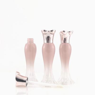 China Skirt Mermaid Gradient Rose Gold Empty Lip Gloss Tube 3ml for sale