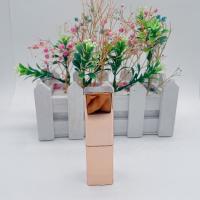 China Fashionable Smooth Square Rose Gold Lipstick Tubes 20g for sale