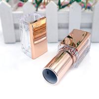 China Fashionable Smooth Square Rose Gold Lipstick Tubes 20g for sale