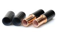 China OEM ABS Round Gold Wine Red Black Empty Lipstick Tube 20g for sale
