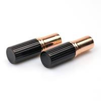 China OEM ABS Round Gold Wine Red Black Empty Lipstick Tube 20g for sale