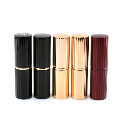 China OEM ABS Round Gold Wine Red Black Empty Lipstick Tube 20g for sale