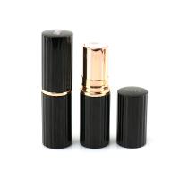 China OEM ABS Round Gold Wine Red Black Empty Lipstick Tube 20g for sale