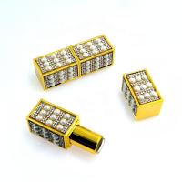 China Fashionable Square 12.1mm ABS Personalized Lipstick Tubes With Pearl for sale