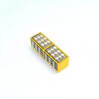 China Fashionable Square 12.1mm ABS Personalized Lipstick Tubes With Pearl for sale