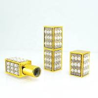 China Fashionable Square 12.1mm ABS Personalized Lipstick Tubes With Pearl for sale