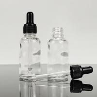 China White Fine Ribbed Glass Essential Oil Bottles With Dropper 0.1kg for sale