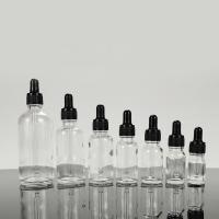 China White Fine Ribbed Glass Essential Oil Bottles With Dropper 0.1kg for sale