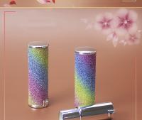 China 12.1mm Gradient Rainbow Plastic Rose Gold Lipstick Tubes 3.5g for sale