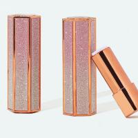 China 12.1mm Gradient Rainbow Plastic Rose Gold Lipstick Tubes 3.5g for sale