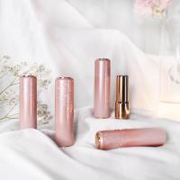 China SGS MSDS Gold Flash Pink Square Empty Lipstick Tube OEM ODM for sale