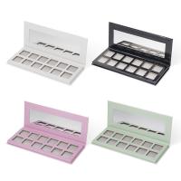 China Cosmetic 23mm 9 Pan Empty Eyeshadow Palette Glossy Matte Lamination for sale