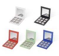 China Cosmetic 23mm 9 Pan Empty Eyeshadow Palette Glossy Matte Lamination for sale