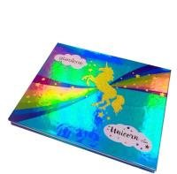 China Unicorn Round Empty Eyeshadow Palette Quad 4C Printing Waterproof for sale