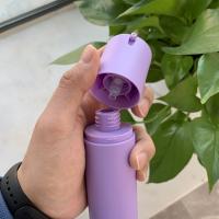 China PET Purple Twist Up Airless Lotion Pump Bottle 80ml 100ml 120ml for sale