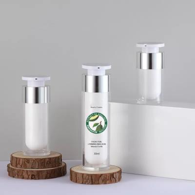 China Screen Printing ABS Lock Pump 30ml Airless Bottle Cosmetic Packaging for sale