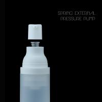 China Silk Printing PET White Airless Lotion Pump Bottle 20ml 30ml 50ml for sale