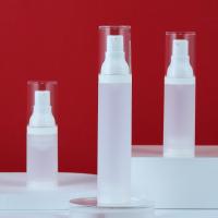 China Silk Printing PET White Airless Lotion Pump Bottle 20ml 30ml 50ml for sale