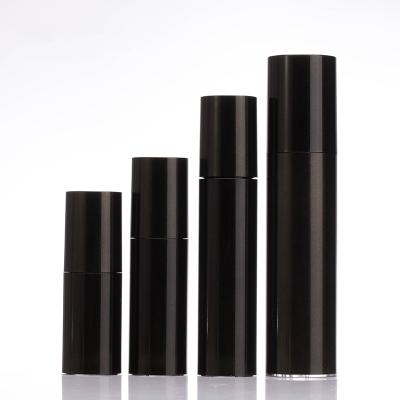 China OEM PET Black Airless Lotion Pump Bottle 15ml 30ml 80ml for sale