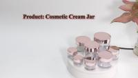 China ABS Face Cream PET Plastic Jar With Plastic Lid 2Oz  4Oz 8Oz for sale