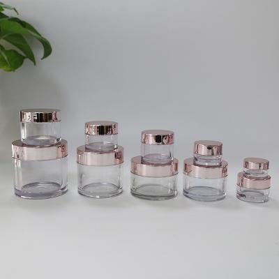 China ABS Face Cream PET Plastic Jar With Plastic Lid 2Oz  4Oz 8Oz for sale