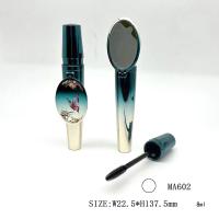 China 8ml ABS Green Mascara Tube Eyelash Tube Bottle With Mirror for sale