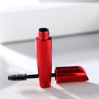 China Electroplated Plastic Mascara Tube Silicone Eyelash Brush Head Empty Mascara Bottle for sale