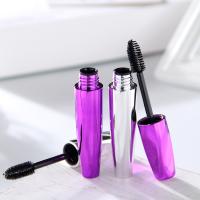 China Electroplated Plastic Mascara Tube Silicone Eyelash Brush Head Empty Mascara Bottle for sale
