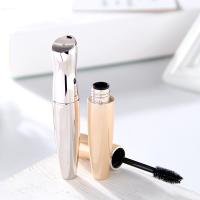 China Electroplated Plastic Mascara Tube Silicone Eyelash Brush Head Empty Mascara Bottle for sale