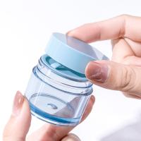 China Label Sticker Blue PETG Plastic Face Cream Jar 10ml To 50ml for sale