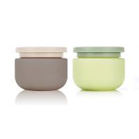 China Green Recyclable 0.5 Oz Face Cream Jar With Lid Hot Stamping for sale