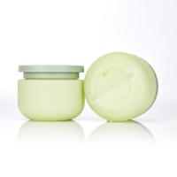 China Green Recyclable 0.5 Oz Face Cream Jar With Lid Hot Stamping for sale