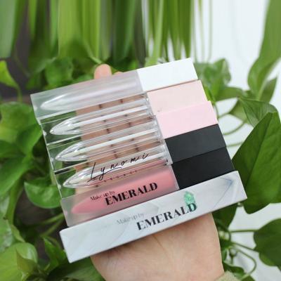China 7ml Black Neck Clear Empty Lip Gloss Tube Screen Silk Printing for sale
