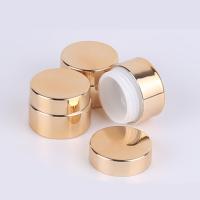 China UV Gold Face Cream Jar 8 Oz Plastic Jars With Gold Lids for sale