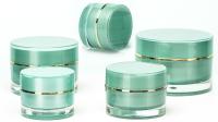 China Acriylic PP Plastic Double Wall Cream Jar 10g 20g 30g for sale