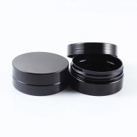 China Empty PET Plastic Cosmetic Jar 100ml 120ml 150ml 200ml 250ml 300ml 500ml 8oz Black Color for sale