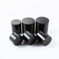 China Empty PET Plastic Cosmetic Jar 100ml 120ml 150ml 200ml 250ml 300ml 500ml 8oz Black Color for sale