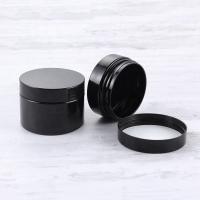 China Empty PET Plastic Cosmetic Jar 100ml 120ml 150ml 200ml 250ml 300ml 500ml 8oz Black Color for sale