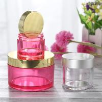 China Round Shape PS PET ABS 50ml Face Cream Jar With Mirror Gold Lid for sale