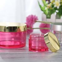 China Round Shape PS PET ABS 50ml Face Cream Jar With Mirror Gold Lid for sale