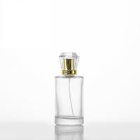 China Frost Matte 100ml Round Perfume Perfume Spray Bottle With Acrylic Cap for sale