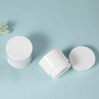 China Wholesale Custom Logo Plastic Cosmetic Jar15g 30g 50g Cream Empty White Cylinder for sale