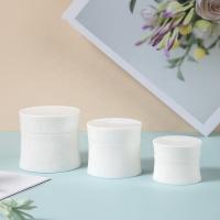 China Wholesale Custom Logo Plastic Cosmetic Jar15g 30g 50g Cream Empty White Cylinder for sale