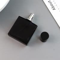 China Screw Cap Black 30ml Empty Glass Perfume Bottle 90mm Height for sale