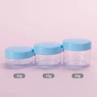China Sub-Packaging Small Round 50g Plastic Cosmetic Jar Travel Sub-Bottling Cream Jar for sale