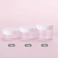 China Sub-Packaging Small Round 50g Plastic Cosmetic Jar Travel Sub-Bottling Cream Jar for sale